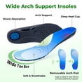 AOV Mens Wide Toe Box Walking Shoes Orthotic Running Sneakers Arch ...
