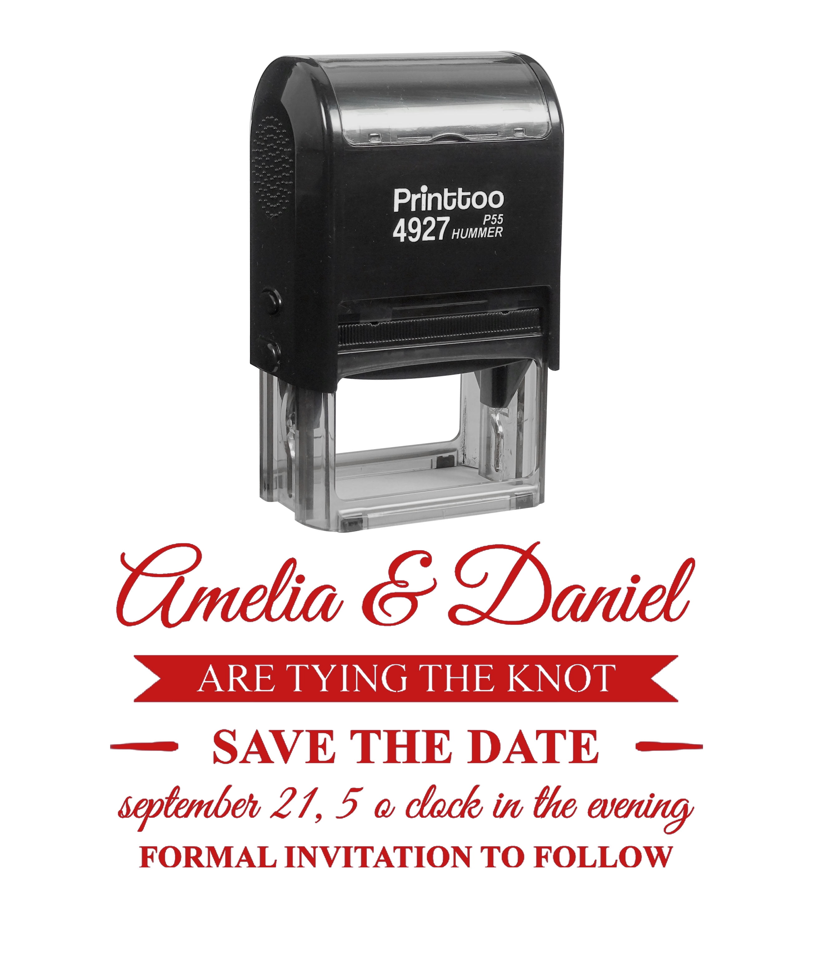 Printtoo Self Inking Dater Stamp With Scanned By Text And Sign Space ...
