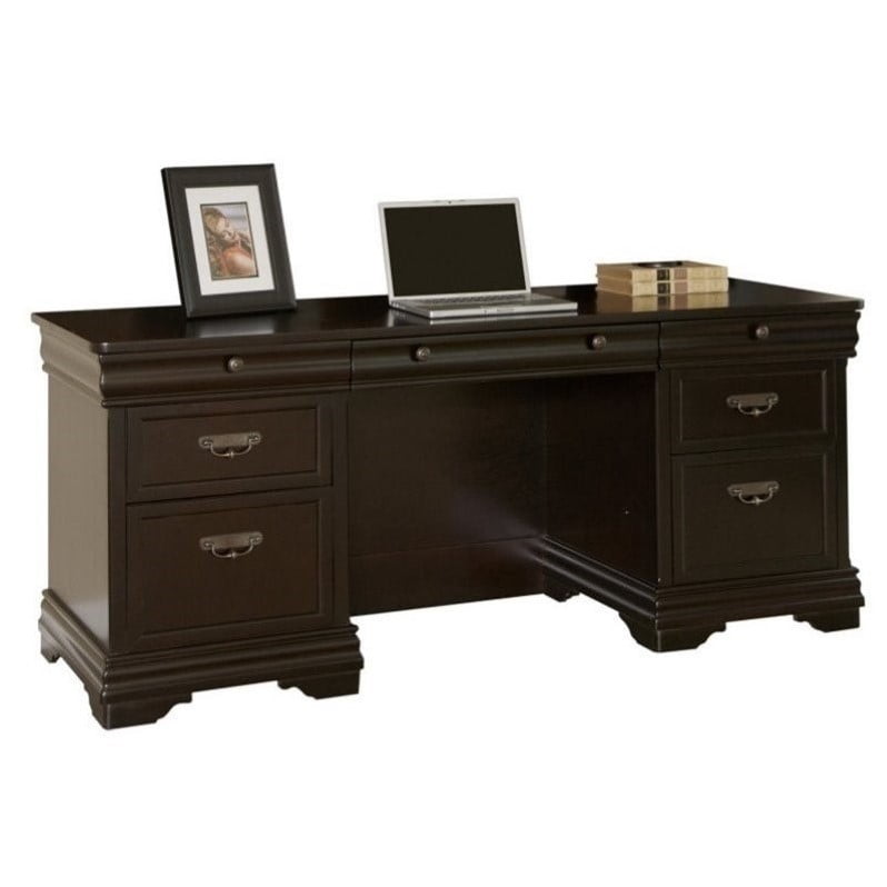 Buy Martin Furniture Beaumont Computer Desk with Hutch in Deep Java ...