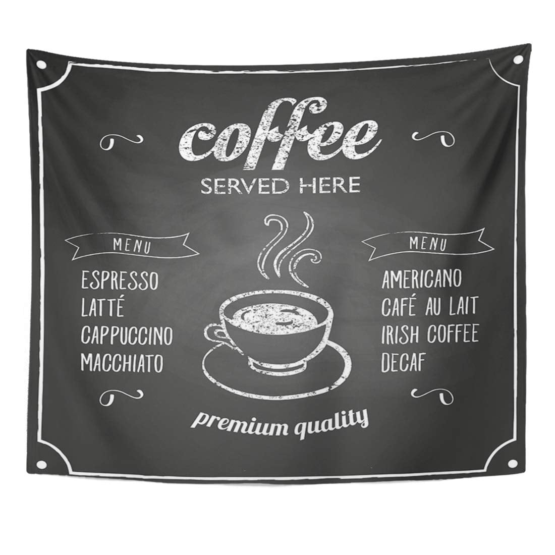 ZEALGNED Black Chalk Retro Coffee Sign on Chalkboard Board Wall Art ...