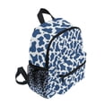 Blue and White Vector Pattern Mini Backpack Cute Small Backpack with ...