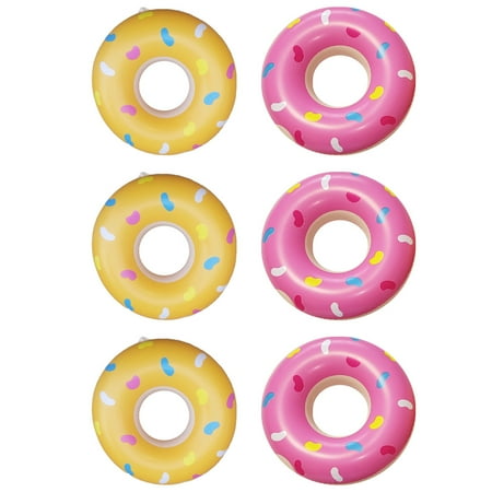 6pcs Inflatable Pool Donuts Mini Donut Inflatables Toys Small Swimming ...