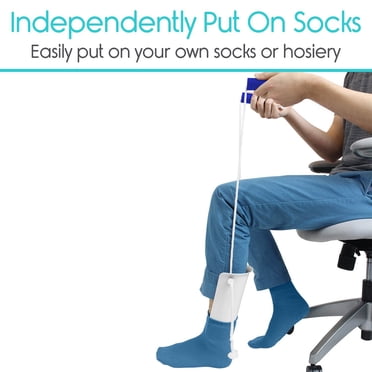 Sock Aid Helper Easy On and Off Sock Dressing Assist Sliding Helper ...