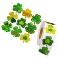 500Counts Patricks Day Sticker Sparkling Shamrock Sticker Wrapping ...
