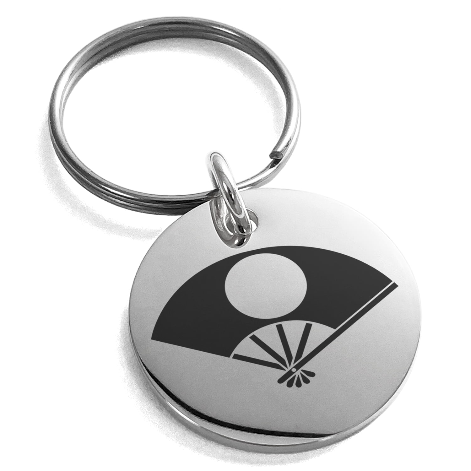 Stainless Steel Satake Samurai Crest Engraved Small Medallion Circle ...