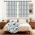 Bigfoot and Deer White Pattern Blackout Curtains,Triple Weaved Fabric ...