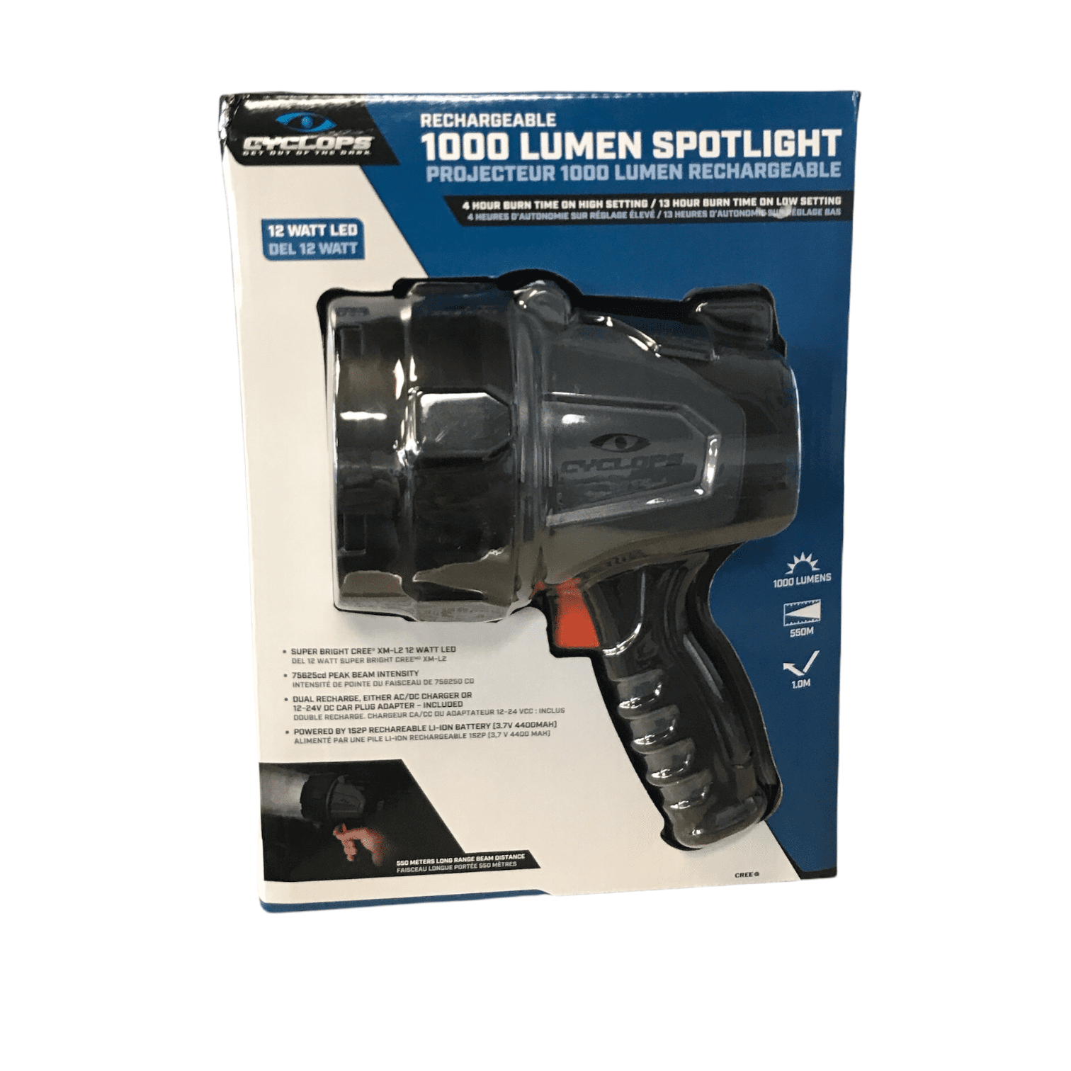 Cyclops 1000 Lumen Rechargeable Spotlight - Walmart.com