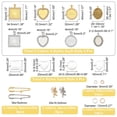 1box DIY Blank Dome Lapel Pin Making Kit Including Heart Square Oval ...