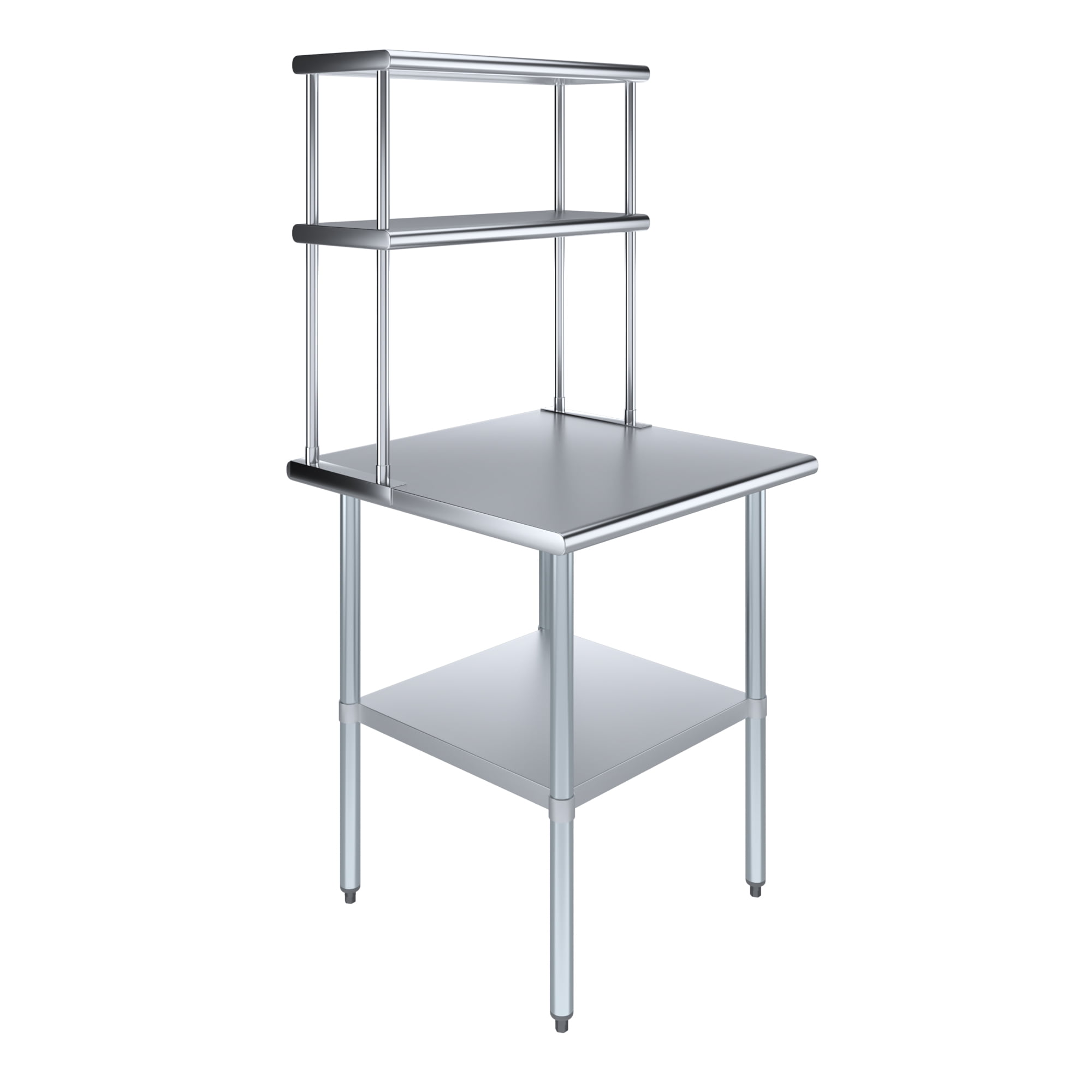 30" Long x 30" Deep" Stainless Steel Work Table With 12" Wide Double ...