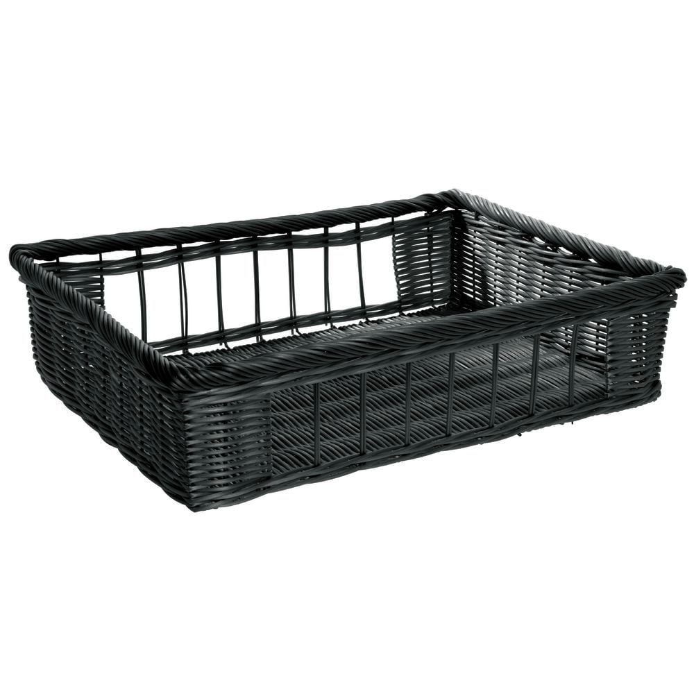 HUBERT Rectangular Black Washable Merchandising Basket - 24"L x 18"W x ...