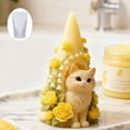 COOLHOOD Food Grade Silicone Candle Mould in Realistic Cats and Flower ...