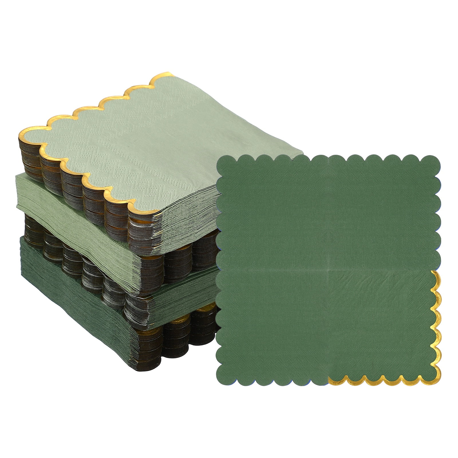 Click here for Uxcell 1 Set Scalloped Cocktail Napkins With Gold... prices