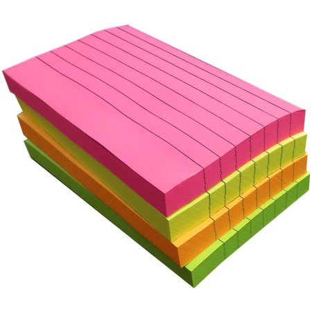 HTWW Lined Sticky Notes 3x5 inches 400 Sheets 100 Sheet/Pad 4 Pads/Pack ...
