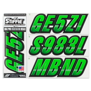 2 Pack Super Reflective Custom Boat Registration Numbers and Letters ...