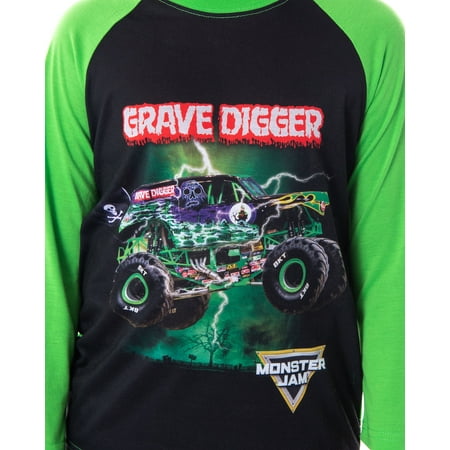 Intimo - Monster Jam Boys' Grave Digger Monster Truck Shirt And Pants ...
