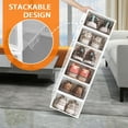 Dayooh Shoe Box Pack of 12 Large Clear Shoe Organizers Storage Boxes ...