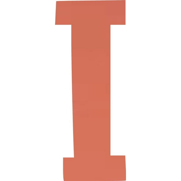 Acrylic Letter I Icebold, 4'' Tall Pastel Coral Custom Wedding Plastic ...