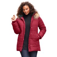Michael Michael Kors Women's Chocolate Brown 3/4 Down Puffer Coat with Hood (S) - Walmart.com