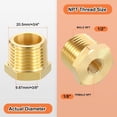4 Pack Male to FeMale Adapters, 1/2" MNPT x 1/8" FNPT Threaded Brass ...
