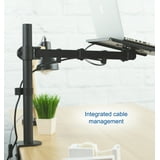 VIVO Black Single Laptop Notebook Desk Mount, Fully Adjustable ...