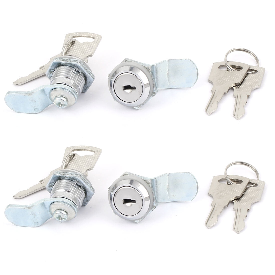4Pcs Cabinet Cross Shaped Metal Core Cam Door Lock with Keys - Walmart.com