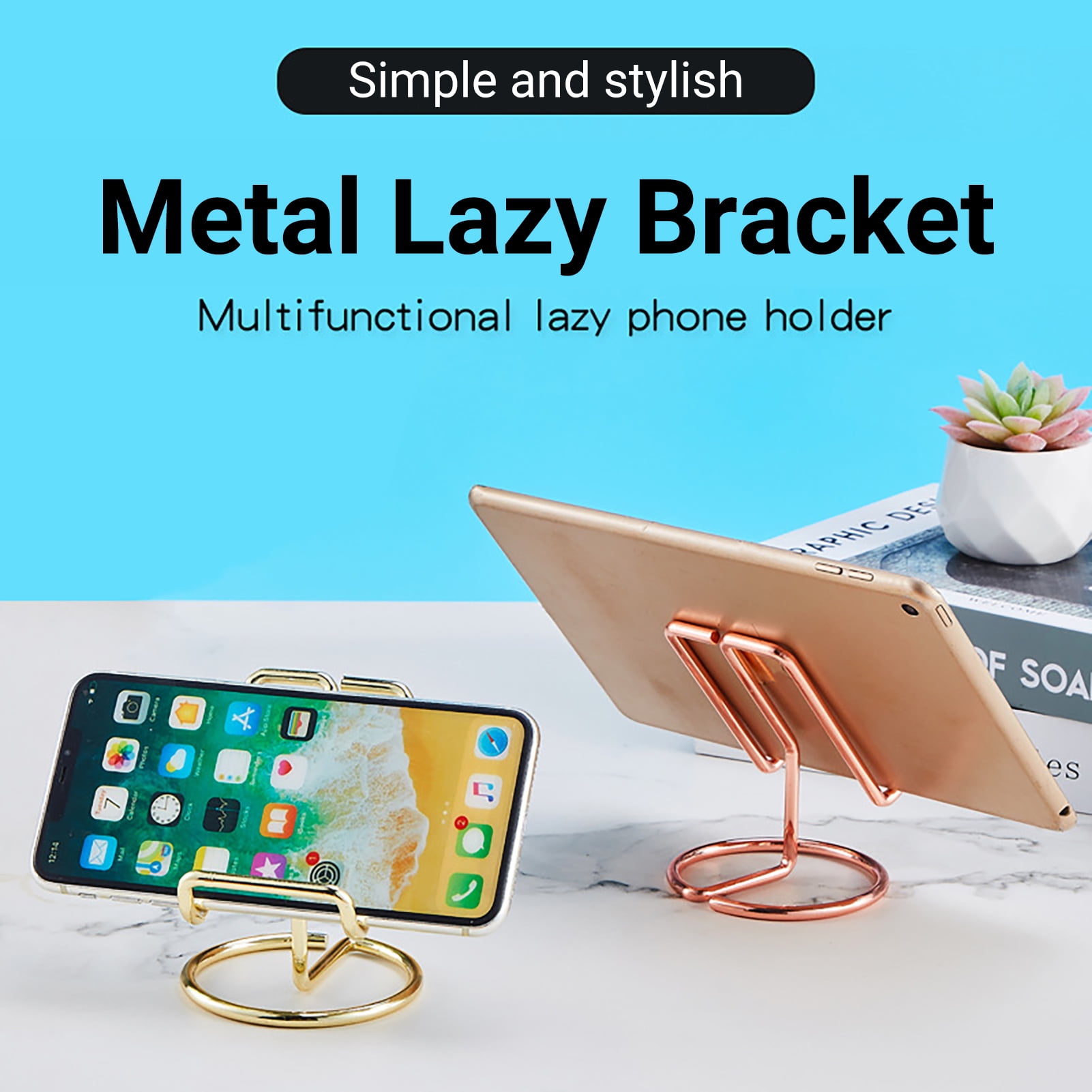 XWQ Phone Holder Steady Multifunctional Electroplated INS Desk Smart ...