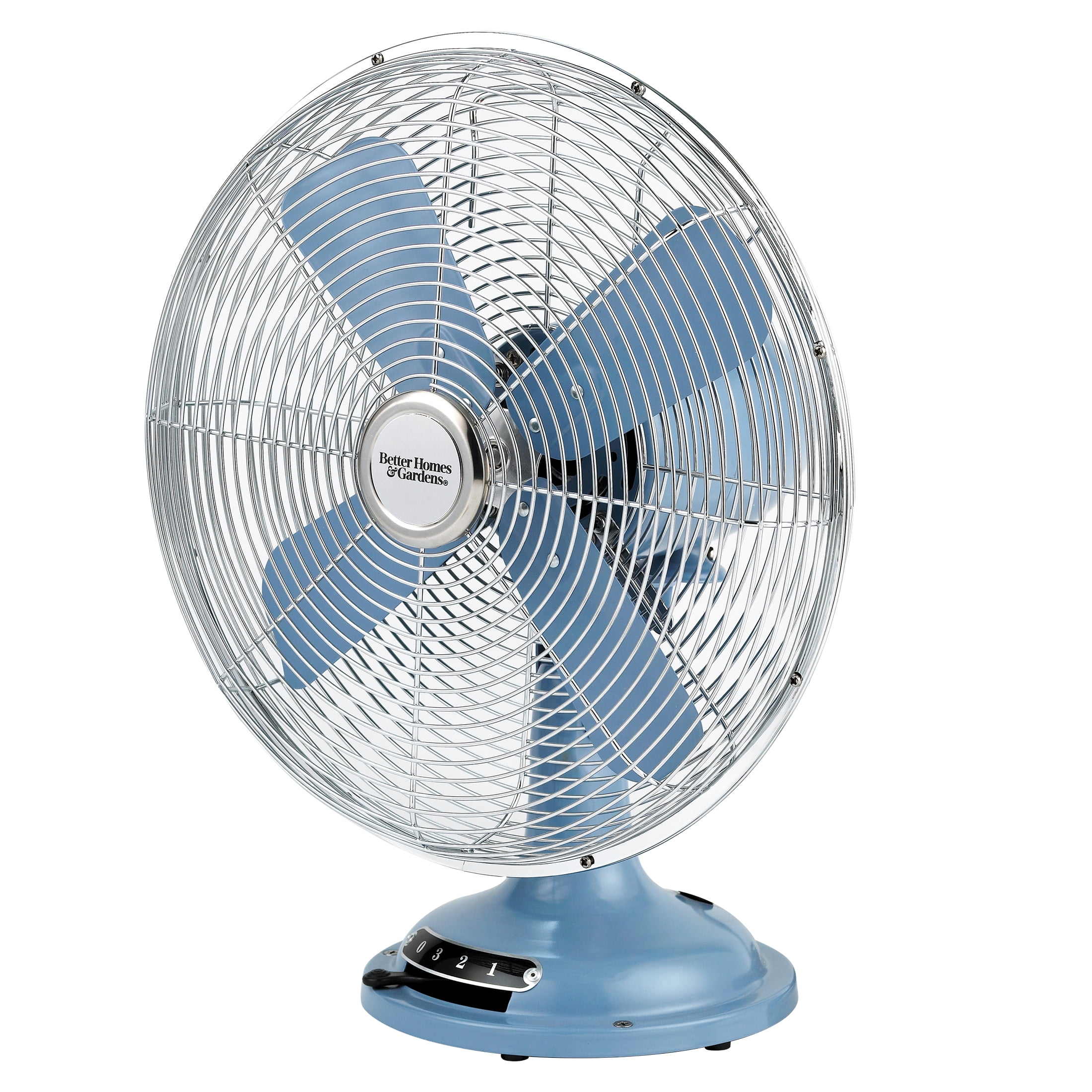 Better Homes & Gardens 12 inch Retro Table Fan Blue Linen - Walmart ...