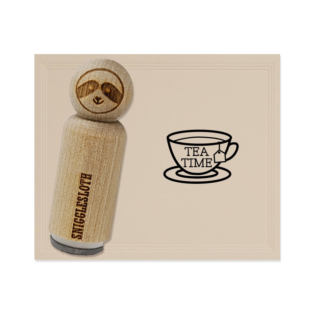 Tea Time Cup Rubber Stamp for Scrapbooking Crafting Stamping - Mini 1/2 ...