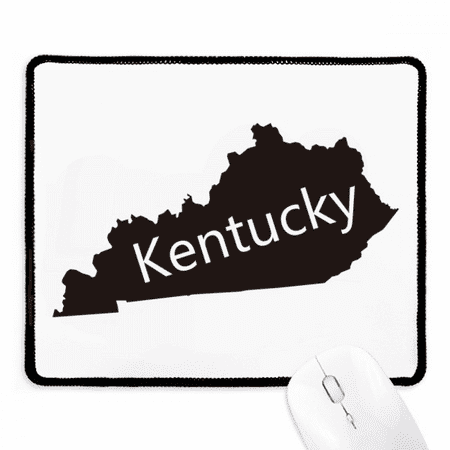 Kentucky America USA Map Outline Mousepad Stitched Edge Mat Rubber Gang ...
