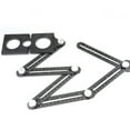 Aluminum Perforated Template Tool 6 Fold Angles Measuring Ruler Opening ...