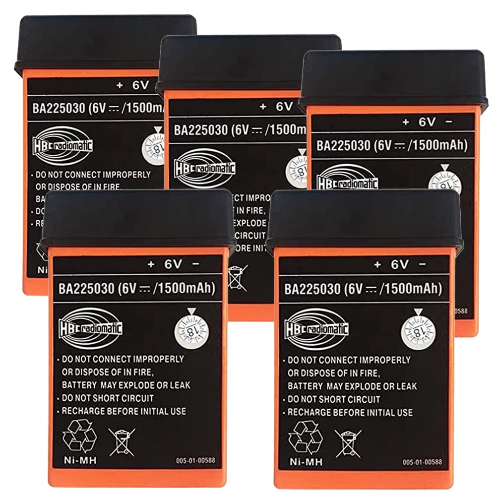 (5-Pack) 6V 1500mAh BA225030 Ni-Mh Battery Rechargeable for Pump Truck ...