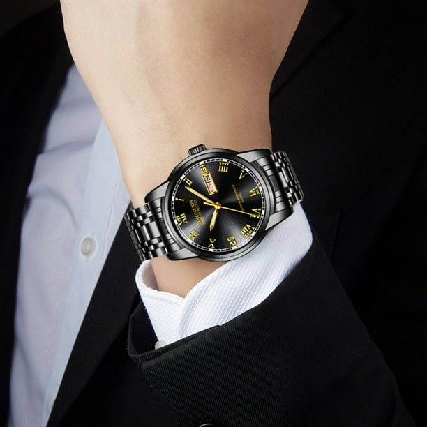 Big Dial Men Watch Quartz Wrist Watches Calendar Watch Sport Men ...