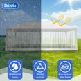 10x20ft Canopy with Mesh Sidewalls – 2 Doors, 4 Panels, White PE Roof ...