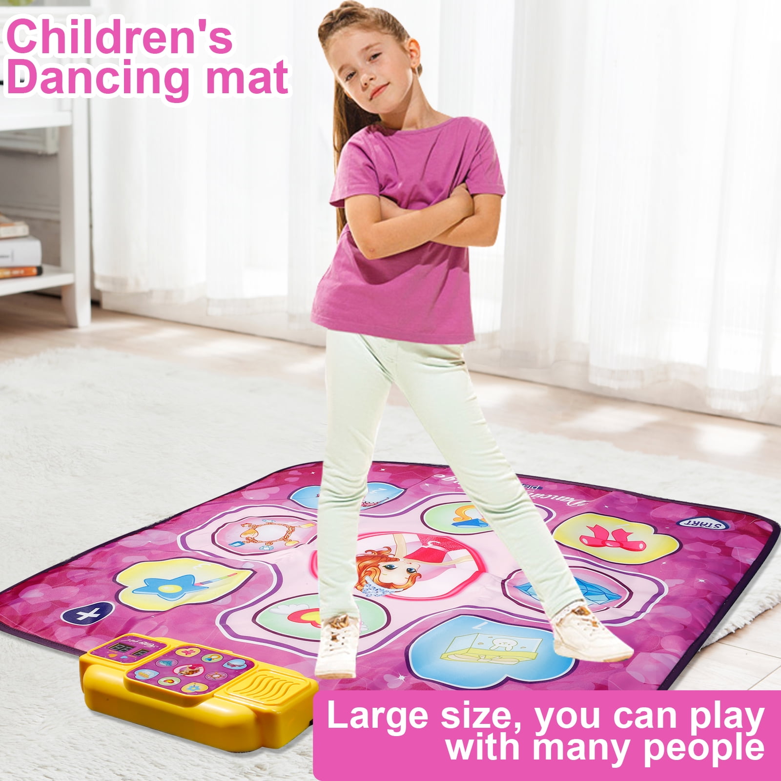 Buy NETNEW Dance Mat Toys for Girls Ages 3-10, Dance Game Pad with LED ...