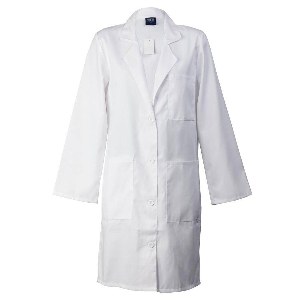 Medgear White Lab Coat 39" for Women with 3 Pockets, White, Small ...