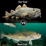 cod Plush Toy, Realistic cod Stuffed Animal plush Toy Cute Children's ...