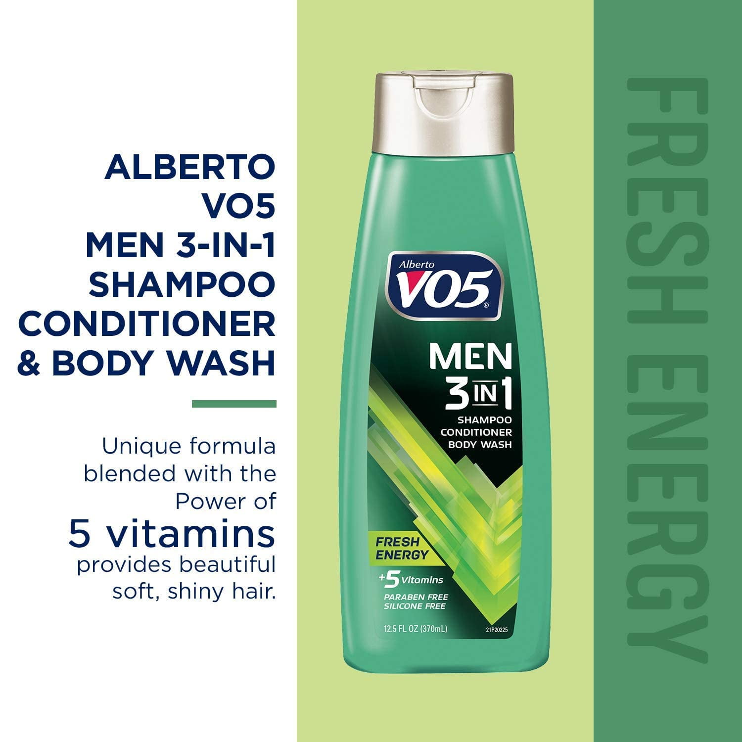 Buy VO5 Alberto Men's 3-in-1 Shampoo Conditioner Body Wash, Fresh Energy 12.50 oz (Pack of 3 ...