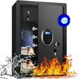 RETLLAS 1.65 Cu.ft. Fireproof Safe, Keys & Digital Ring Keypad Lock ...