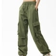 VBVC Women's Y2K Drawstring Cargo Pants,Ladies Lightweight Wide-Leg ...