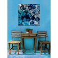 "Indigo Bubbles" Painting Print on Wrapped Canvas - Walmart.com
