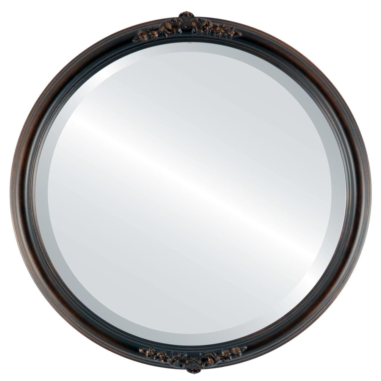 OVALCREST by The OVALCREST Mirror Store Contessa Framed Round Mirror in ...