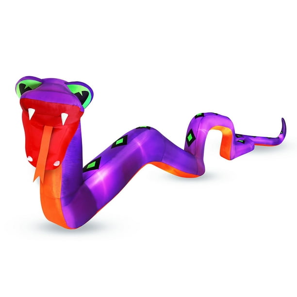 20' Inflatable Giant Snake Halloween Airblown - Walmart.com - Walmart.com