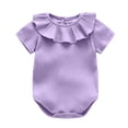 BRGZLK Newborn Baby Girl Ruffle Romper Summer 2026 Solid Color Cute ...