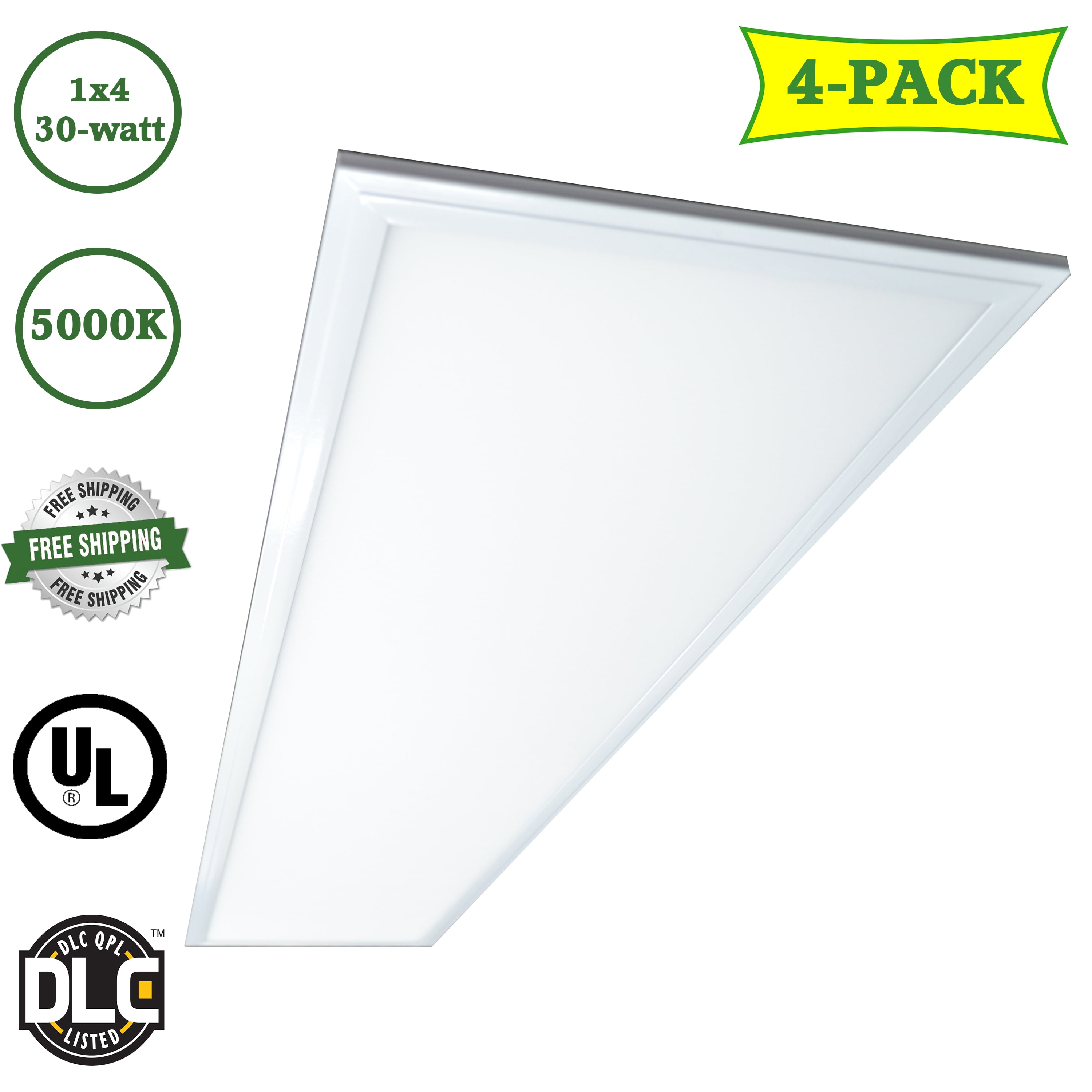 LED Trail GoldBeach LED Panel Light Multipack (4) 1x4 30-Watt 5000K ...