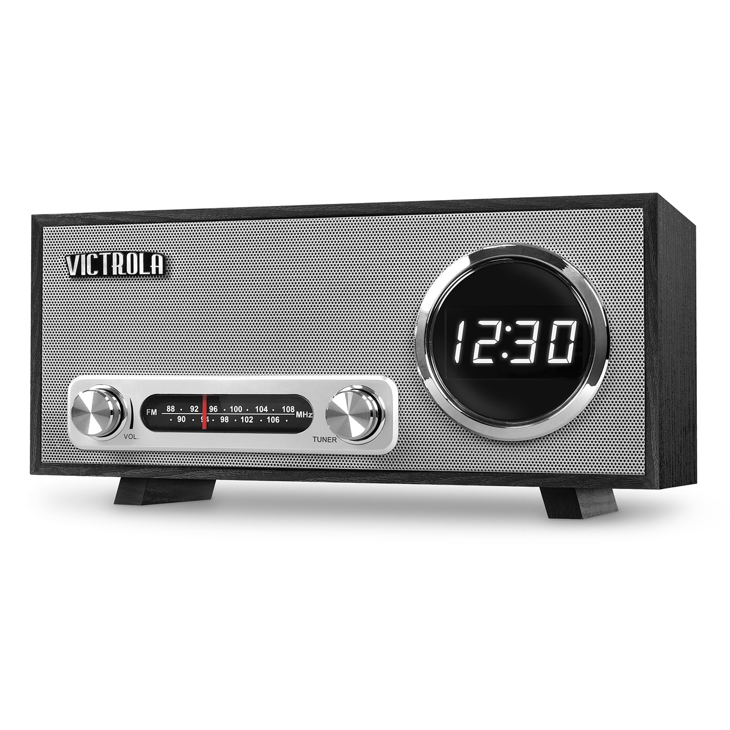 Victrola Bluetooth Digital Clock Stereo with FM Radio and USB Charging ... Victrola Bluetooth Digital Clock Stereo with FM Radio and USB Charging ...