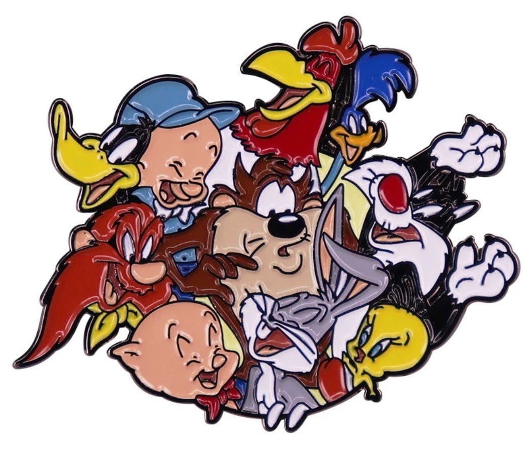 Looney Tunes Cartoon Characters 1.75 Inches Tall Enamel Metal Pin ...