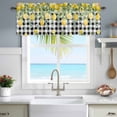 Kitchen Cafe Valance Curtain for Small Windows,Watercolor Farm Lemon ...