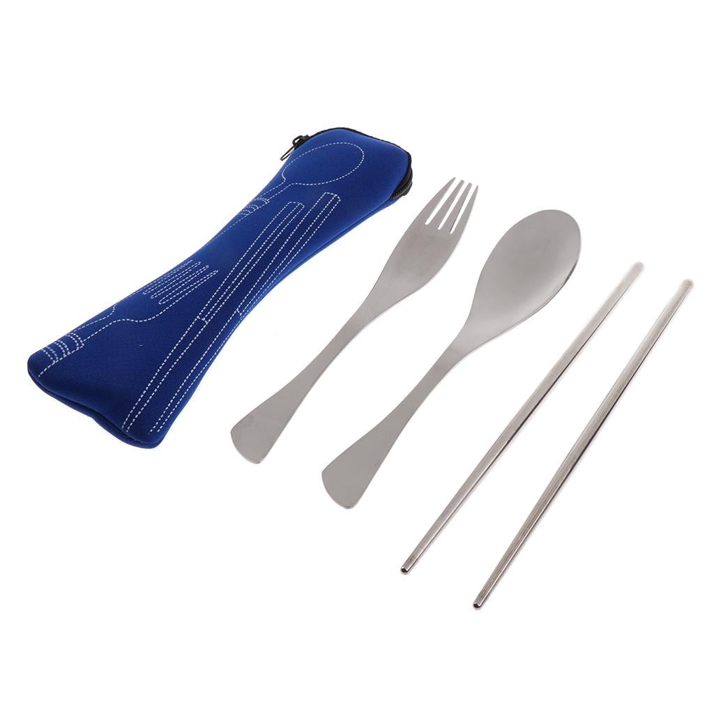 Cubiertos de camping de Acero inoxidable shamjiam Set de cubiertos de ...