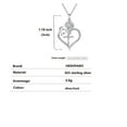 Heshpaws 925 Sterling Silver Cross Necklace, Rose Heart Pendant ...