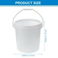 3pcs 3 Gallon Bucket White Plastic Bucket Plastic Bucket with Airtight ...